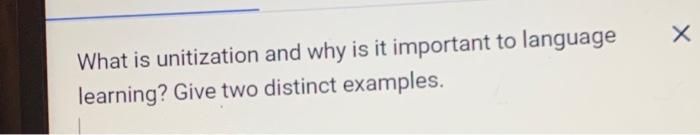 Solved Х What is unitization and why is it important to | Chegg.com