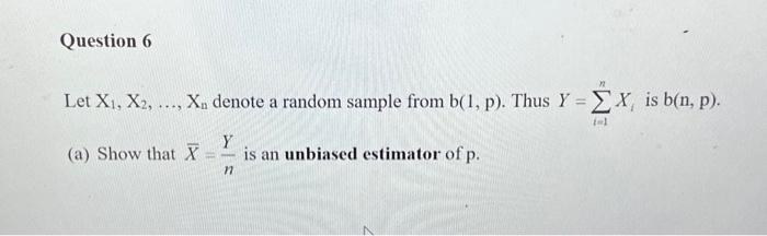 Solved (b) Find the Rao-Cramer lower bound.(e) Find the | Chegg.com