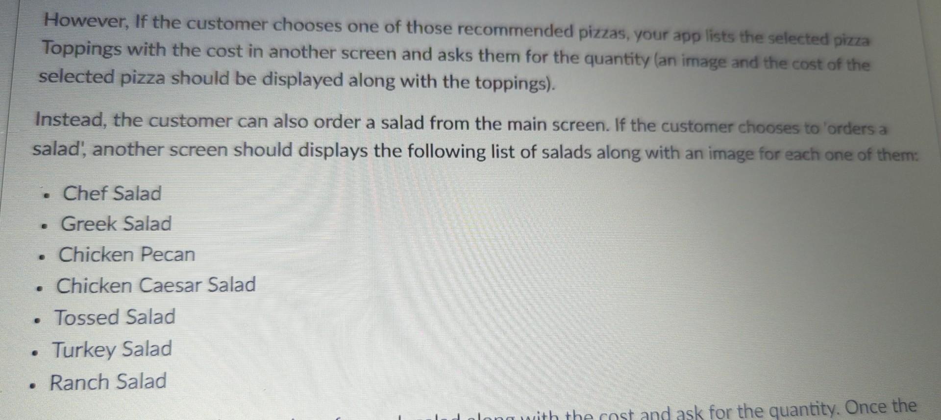 Consider the following customer requirements to | Chegg.com