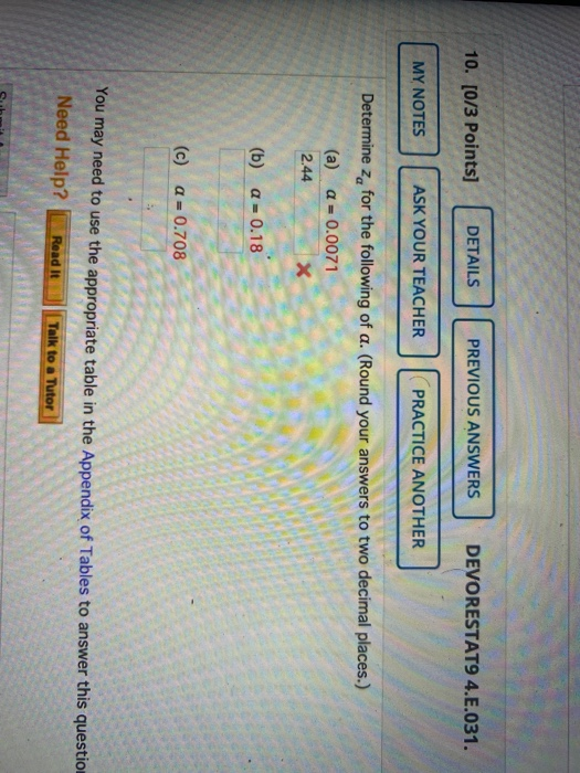 Solved 10. [0/3 Points) DETAILS PREVIOUS ANSWERS DEVORESTAT9 | Chegg.com