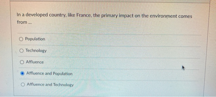 Solved In a developed country, like France, the primary | Chegg.com