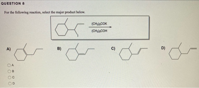 Solved Question 5 For The Following Reaction Select The