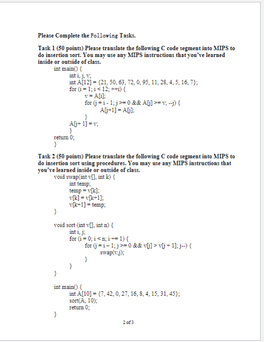 Solved Please Complete the Pollowing Tasks.Task 1 (50 | Chegg.com