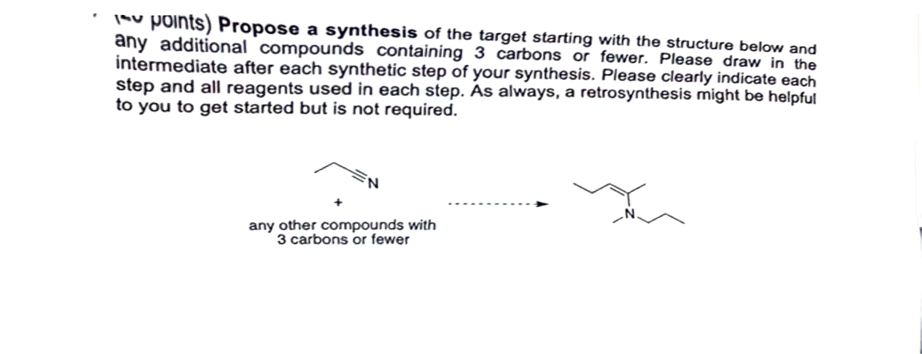 Solved points) ﻿Propose a synthesis of the target starting | Chegg.com