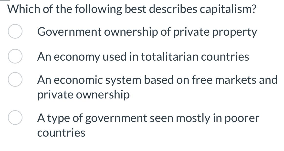 Solved Which of the following best describes | Chegg.com