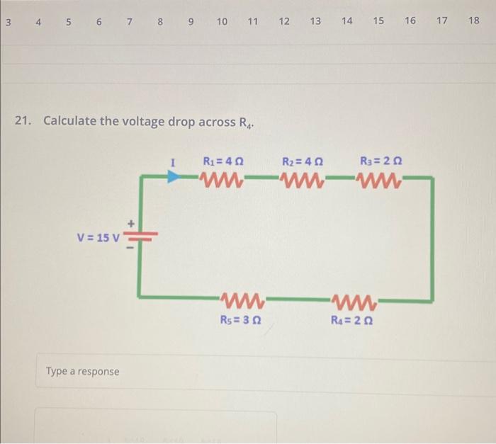 21. Calculate the voltage drop across R4. | Chegg.com