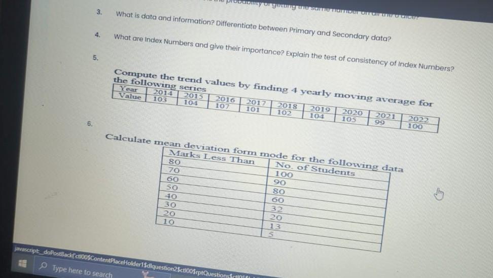 Solved 3. What is data and information? Differentiate | Chegg.com