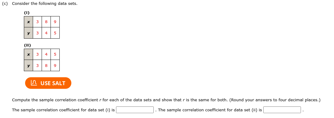 Solved (c) Consider the following data sets.(i)(ii)Compute | Chegg.com Solved (c) Consider the following data sets.(i)(ii)Compute | Chegg.com
