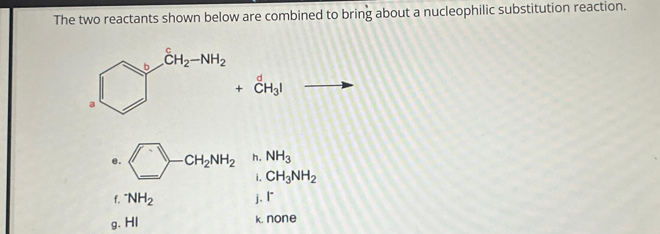 Solved The two reactants shown below are combined to bring | Chegg.com