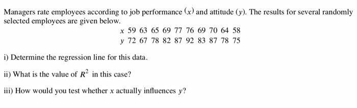 Solved Managers rate employees according to job performance | Chegg.com