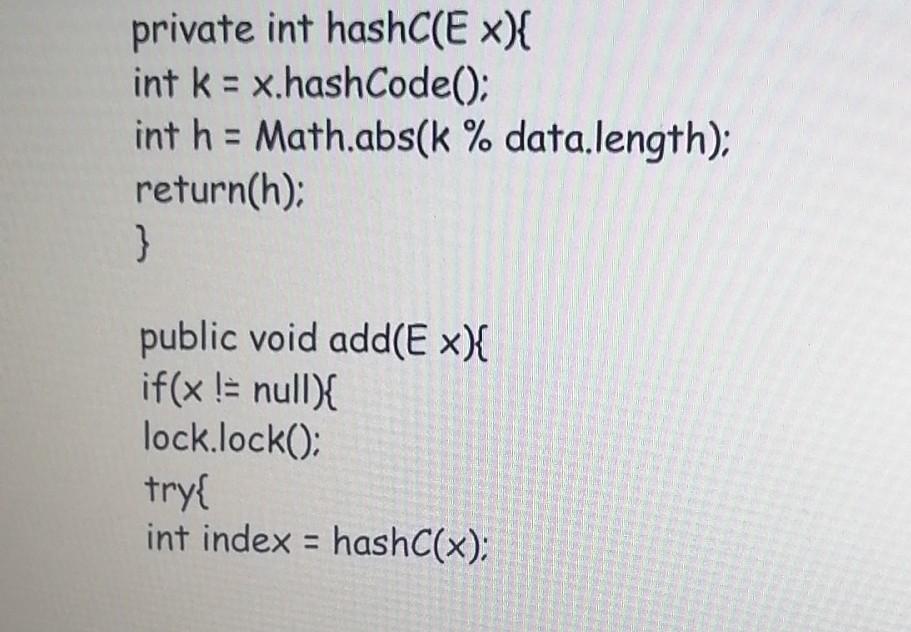 A thread safe class that implements a Hash-table is | Chegg.com