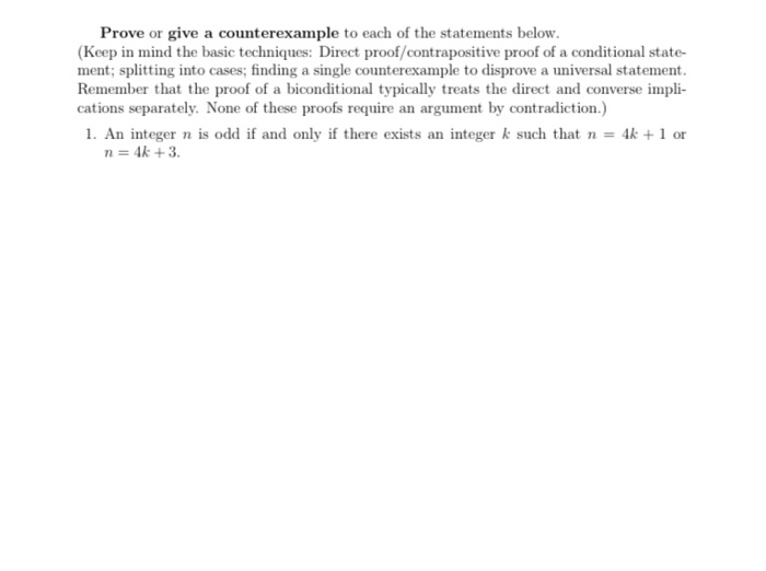 Solved Prove or give a counterexample to each of the | Chegg.com