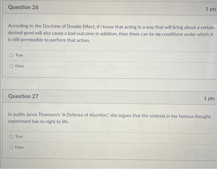 According to the Doctrine of Double Effect, if I know | Chegg.com