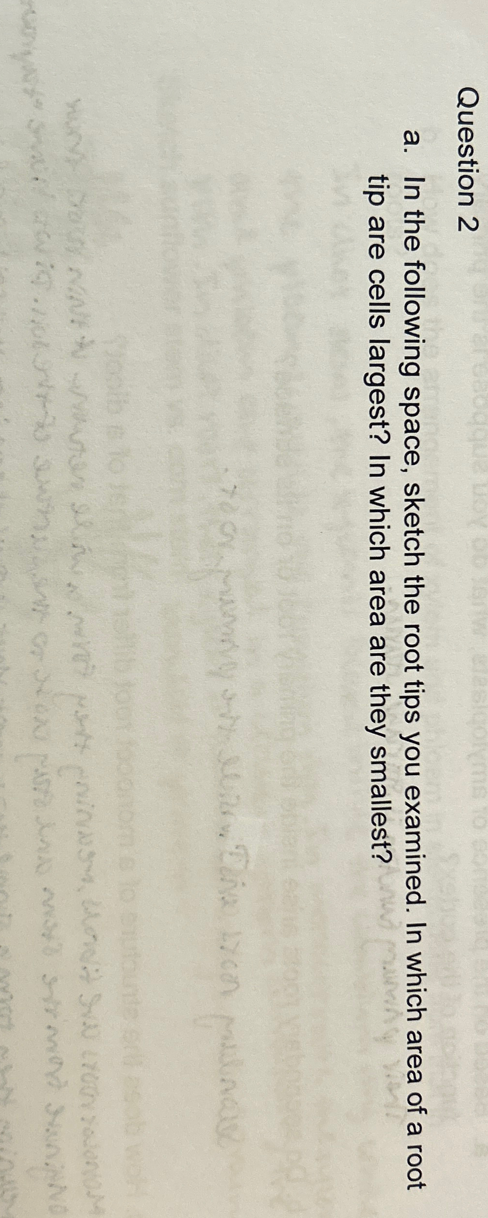 Solved Question 2a. ﻿In the following space, sketch the root | Chegg.com