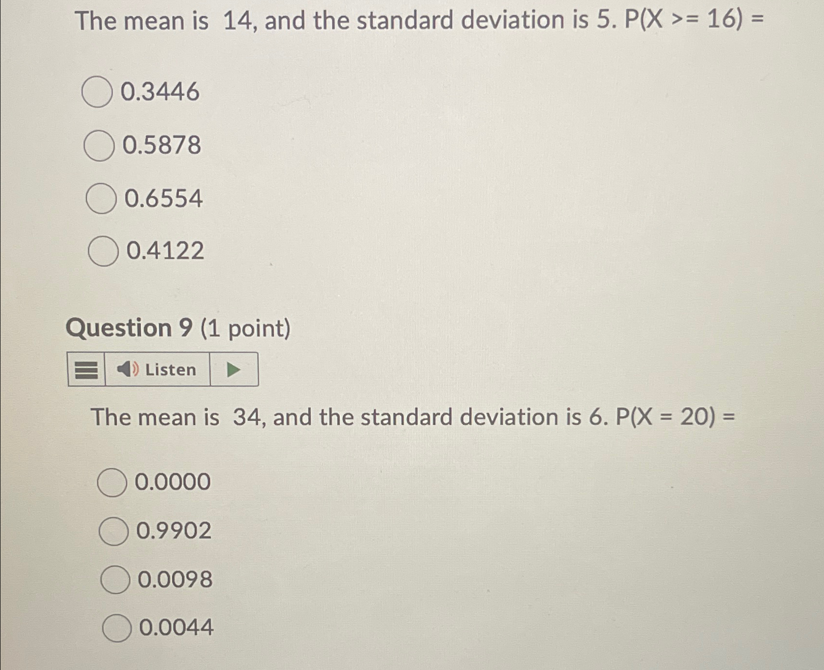 Solved The Mean Is 14 ﻿and The Standard Deviation Is