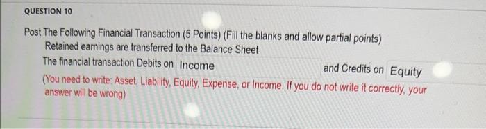 Solved Post The Following Financial Transaction (5 Points) | Chegg.com