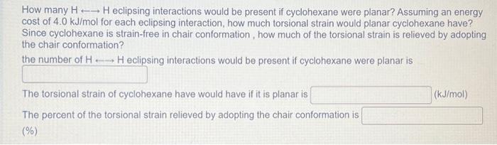 Solved How many H H eclipsing interactions would be present | Chegg.com