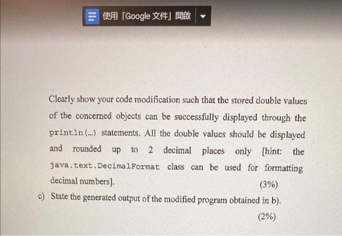 Solved 1) A student wrote the following Java program. a) In | Chegg.com
