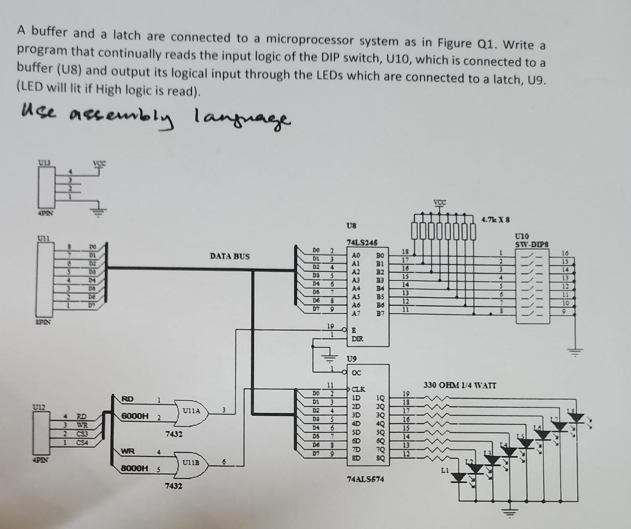 Solved A buffer and a latch are connected to a | Chegg.com
