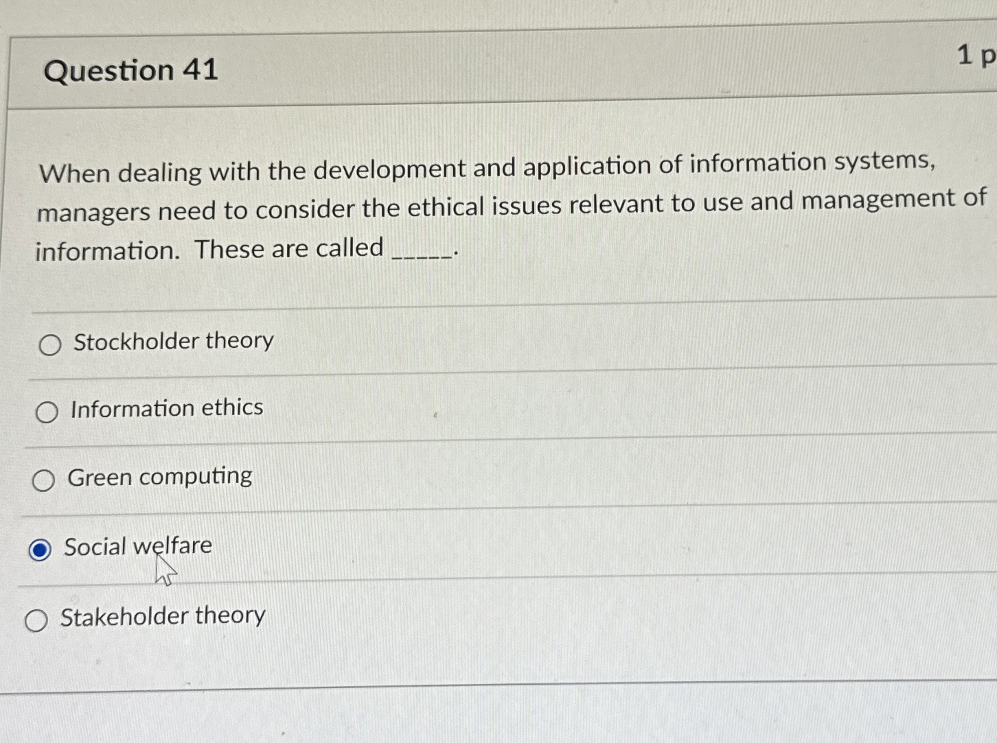 Solved Question 41When dealing with the development and | Chegg.com