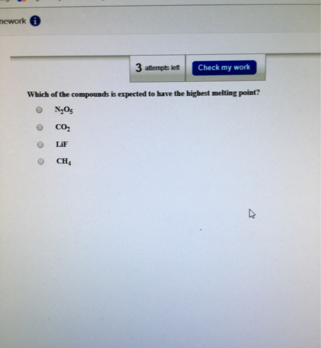 Solved nework 3 attempts let Check my work Which of the | Chegg.com Solved nework 3 attempts let Check my work Which of the | Chegg.com