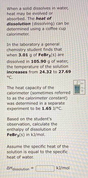 [solved] Dissolution Dissolving Can Be Determined Using
