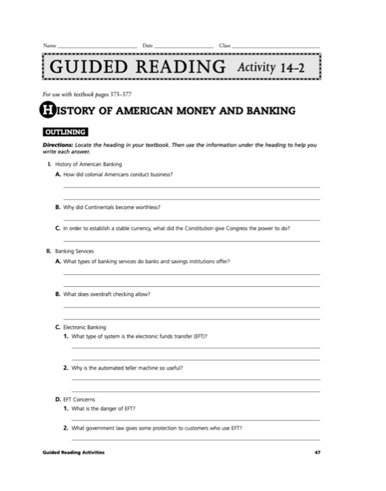 Solved GUIDED READING Activity 14-2 For uw with teatbook | Chegg.com