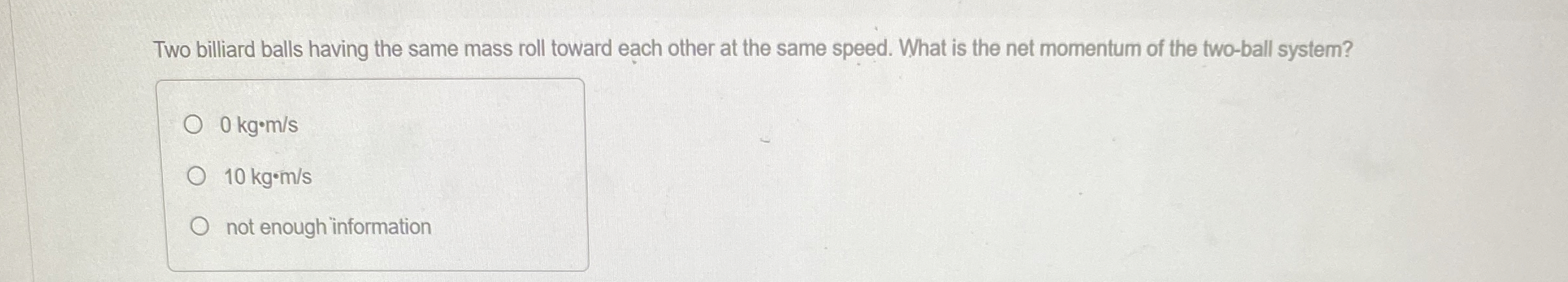 Solved Two billiard balls having the same mass roll toward | Chegg.com