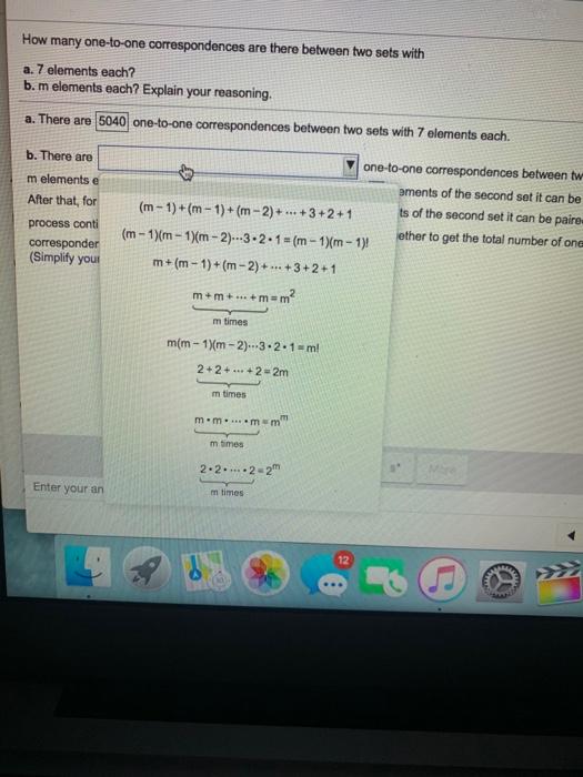Solved How many one-to-one correspondences are there between | Chegg.com