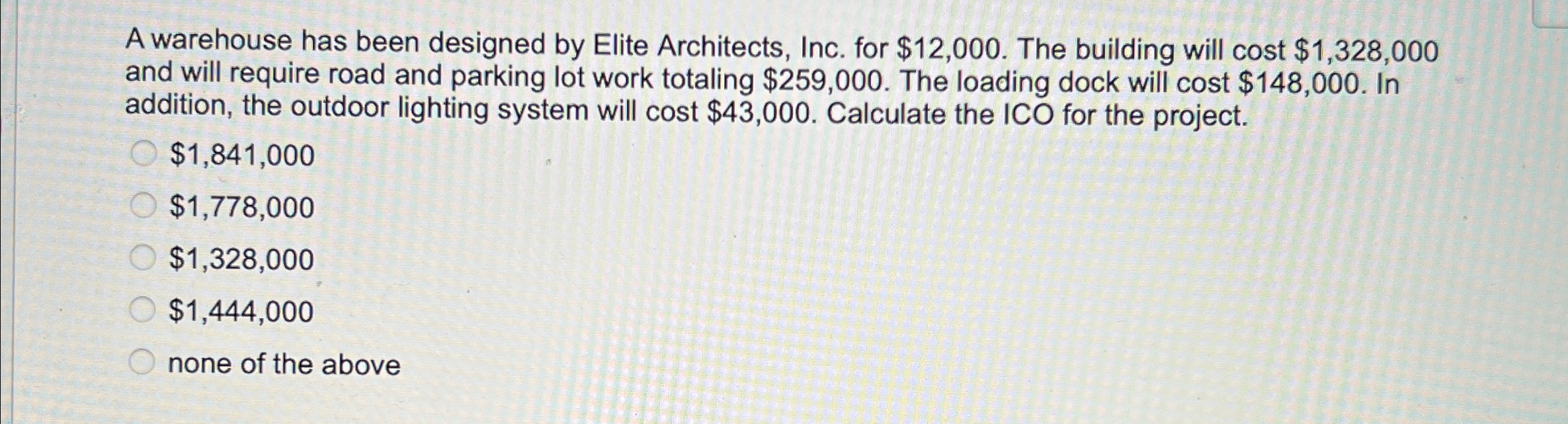 Solved A warehouse has been designed by Elite Architects, | Chegg.com