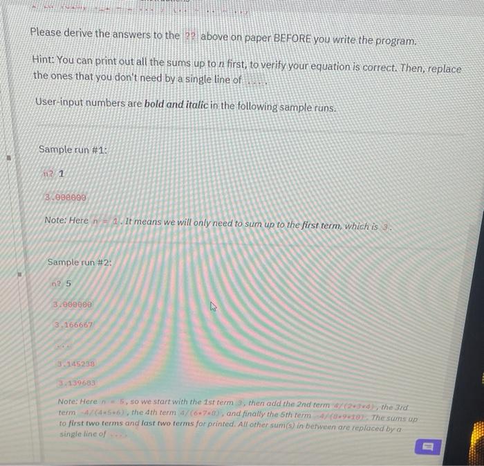 Solved Lab-6 Ex3 - Finding at Using the Nilakantha's Series | Chegg.com