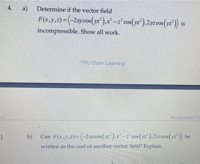 Solved Determine if the vector field | Chegg.com