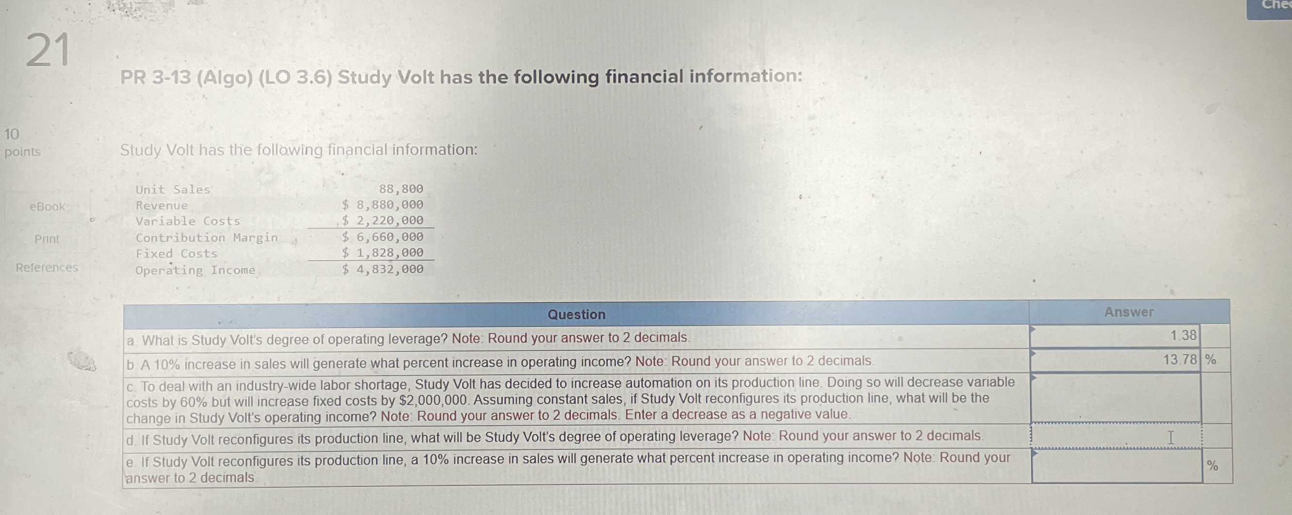 Solved PR 3-13 (Algo) (LO 3.6) ﻿Study Volt has the following | Chegg.com