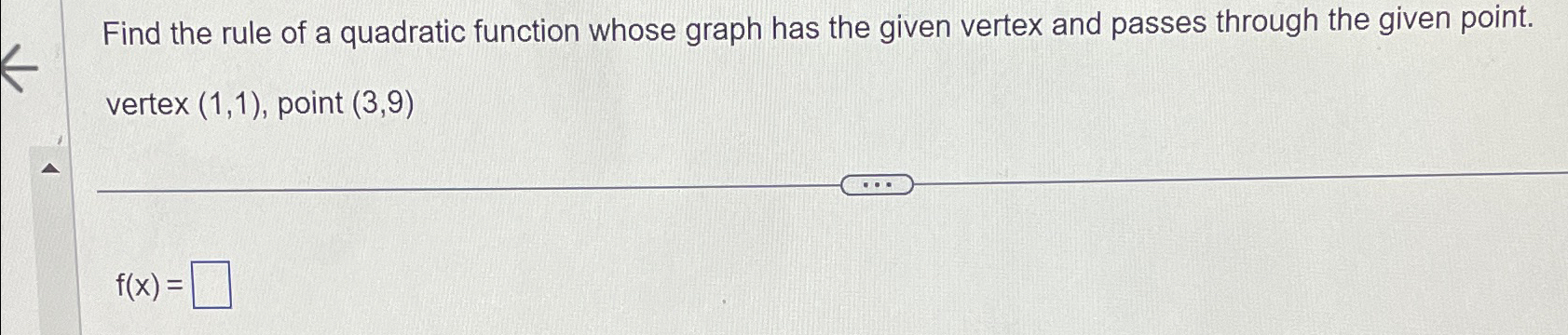Solved Find the rule of a quadratic function whose graph has | Chegg.com