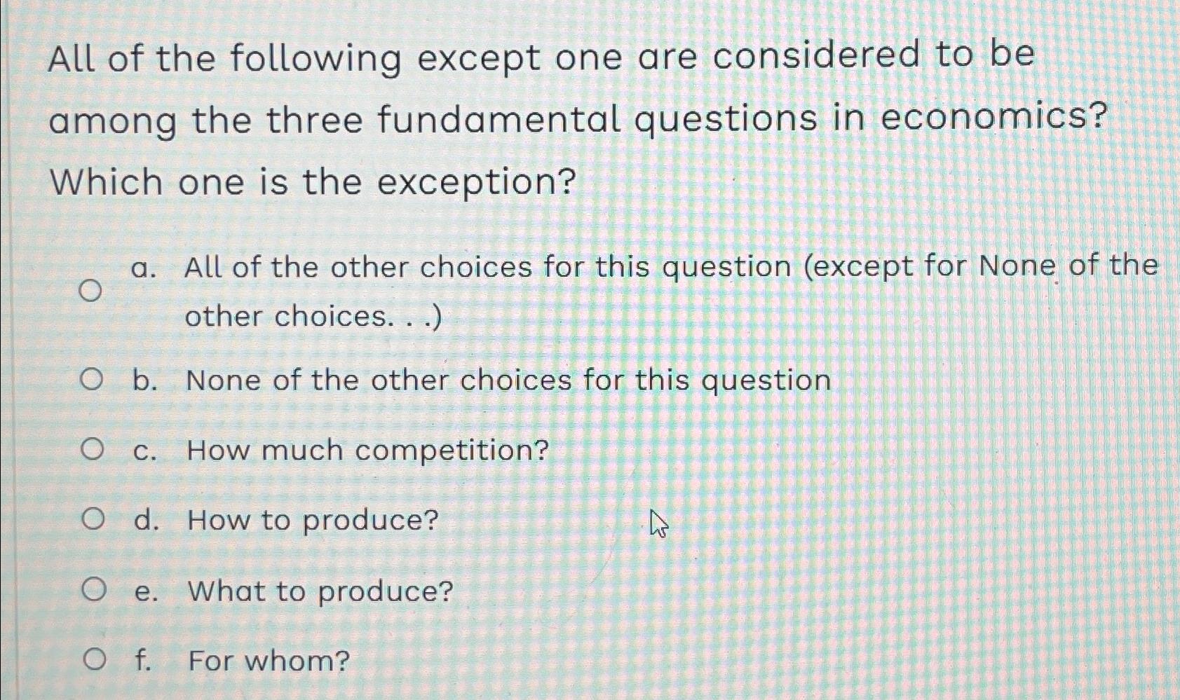 Solved All of the following except one are considered to be | Chegg.com
