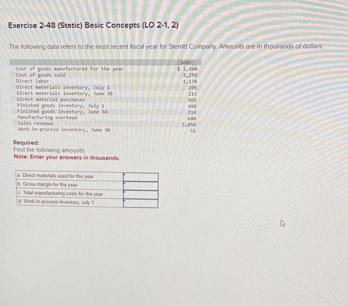 Solved Exercise 2-48 (Static) Basic Concepts (LO 2-1, 2) The | Chegg.com