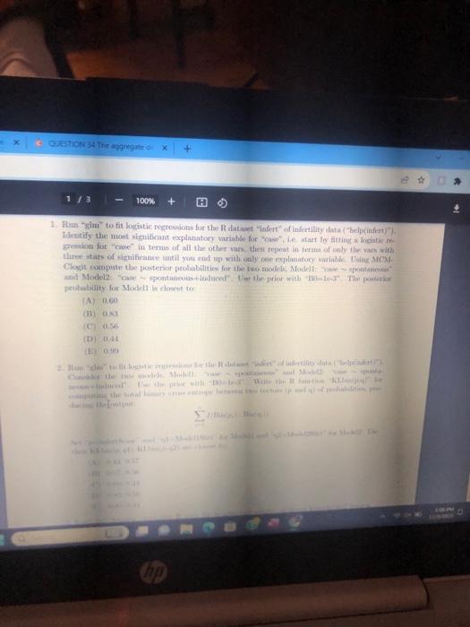 protalitity. for Modits is doeser to (A) n,eil (i) | Chegg.com