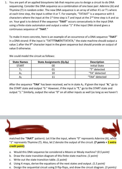 1. You are part of an applied biosystems lab that | Chegg.com