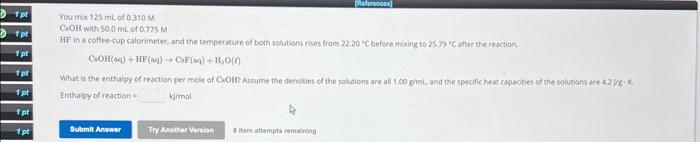 Solved this observarion, calculate the dissolution enthalpy, | Chegg.com