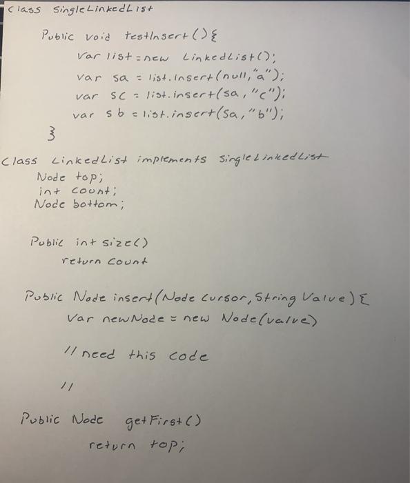 Solved //adding nodes to the list from a methodNode top;int | Chegg.com