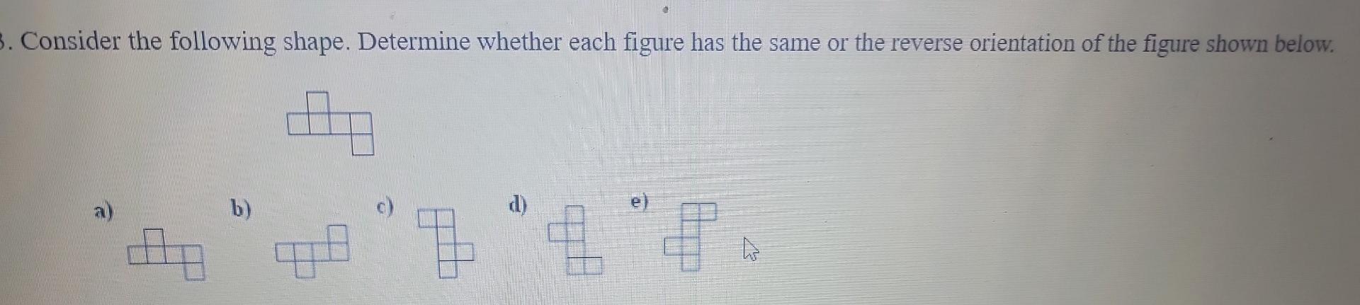 Solved Consider the following shape. Determine whether each | Chegg.com