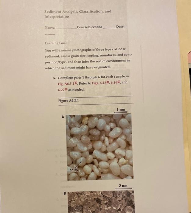 Solved Sedimentary Rock Inquiry Name: Course/Section: Date: | Chegg.com