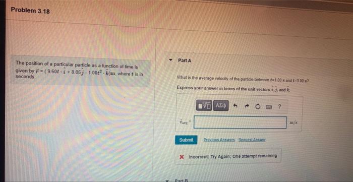 Solved The position of a particular particle as a function | Chegg.com