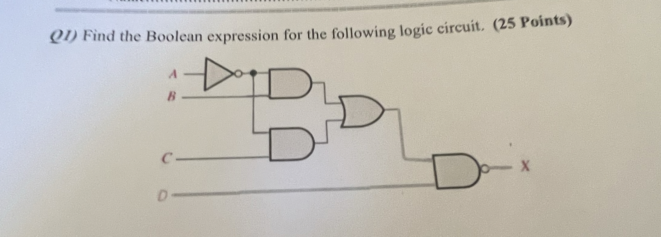 Solved QI) ﻿Find the Boolean expression for the following | Chegg.com