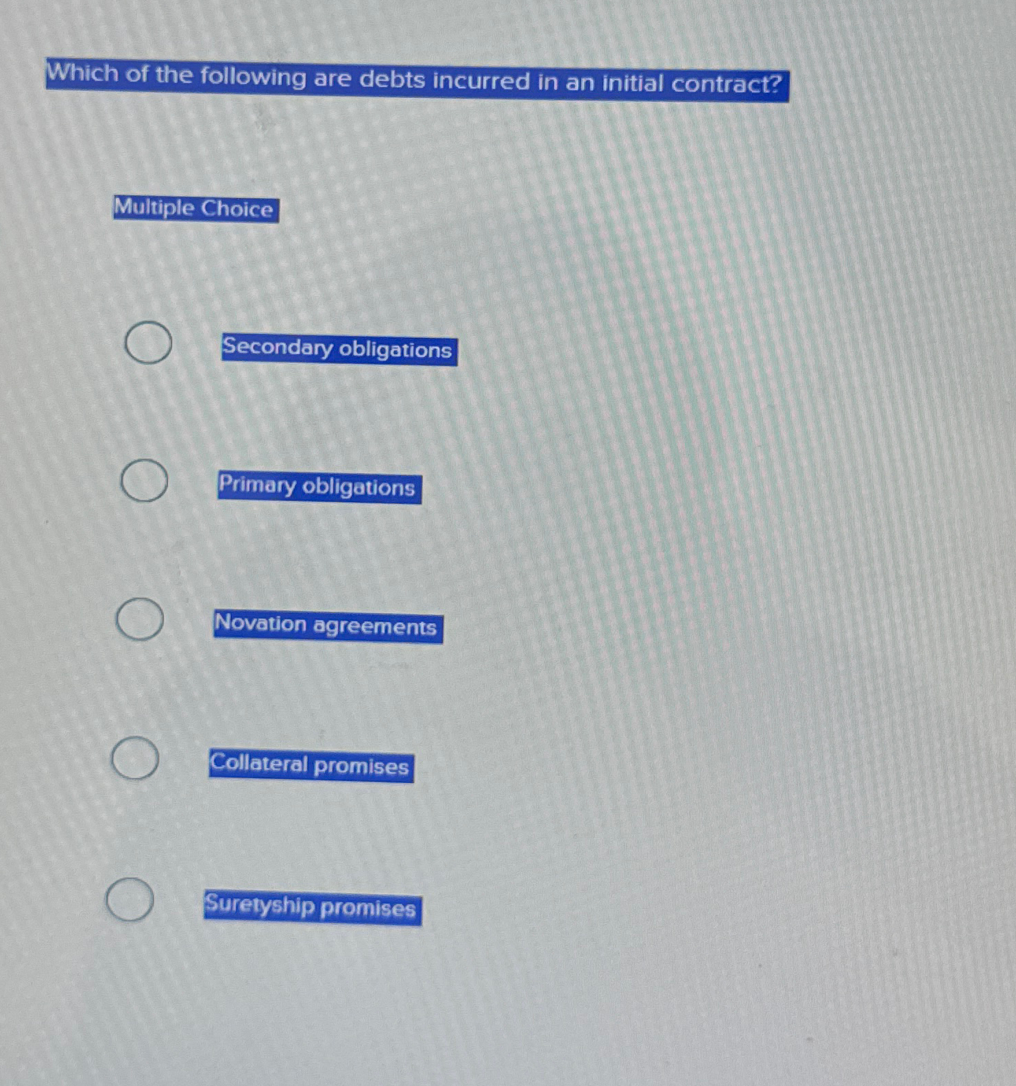 Solved Which of the following are debts incurred in an | Chegg.com