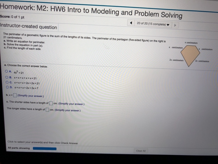 Solved lomework: M2: HW6 Intro to Modeling and Problem | Chegg.com