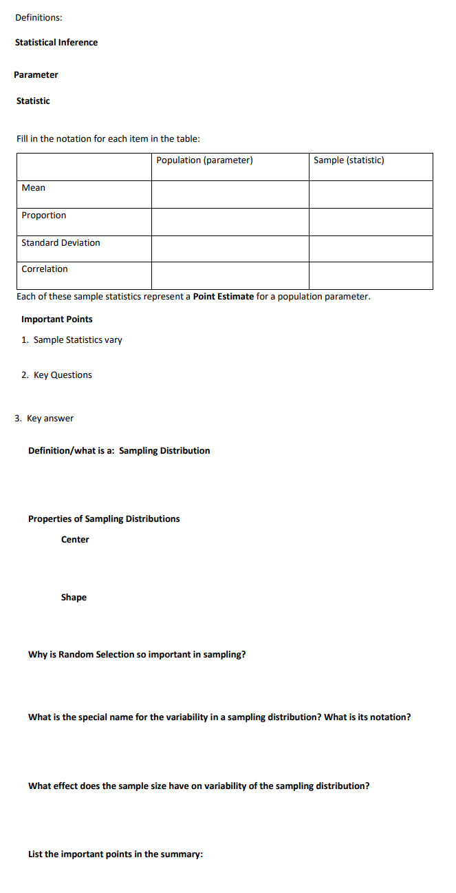Solved Definitions:Statistical | Chegg.com
