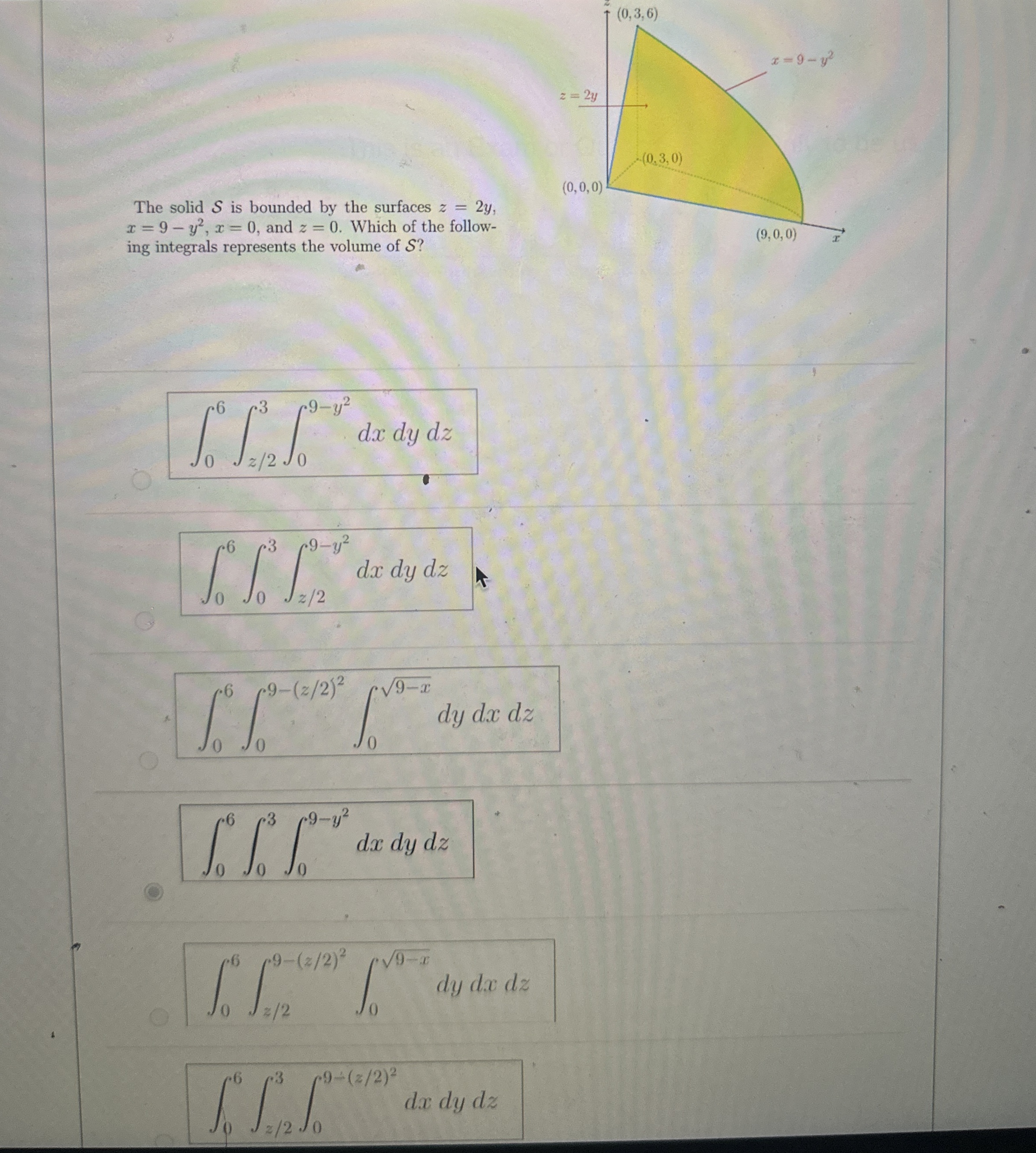 Solved The solid S ﻿is bounded by the surfaces | Chegg.com
