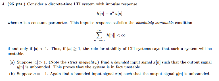 Solved onsider a discrete-time LTI system with impulse | Chegg.com