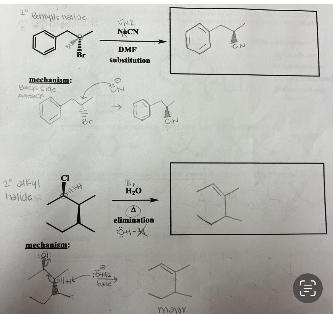 Solved Complete the mechanism for SN2 ﻿and E1 ﻿mechanisms. ( | Chegg.com